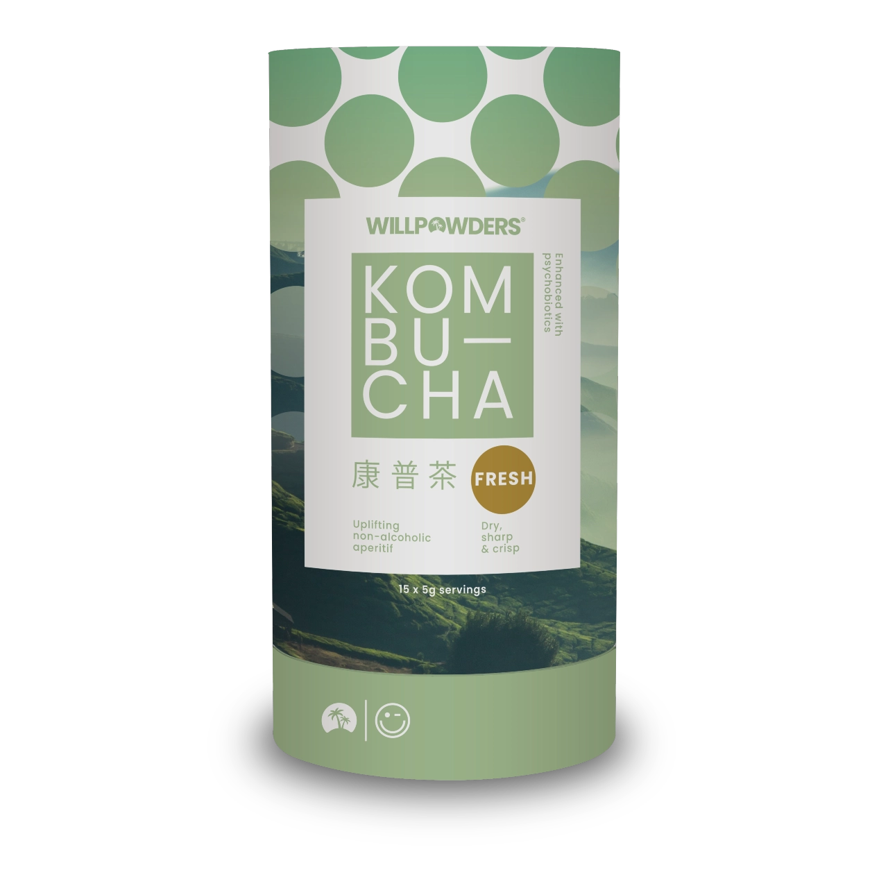 Fresh Kombucha | 15x Kombucha Powder Sachets | WillPowders