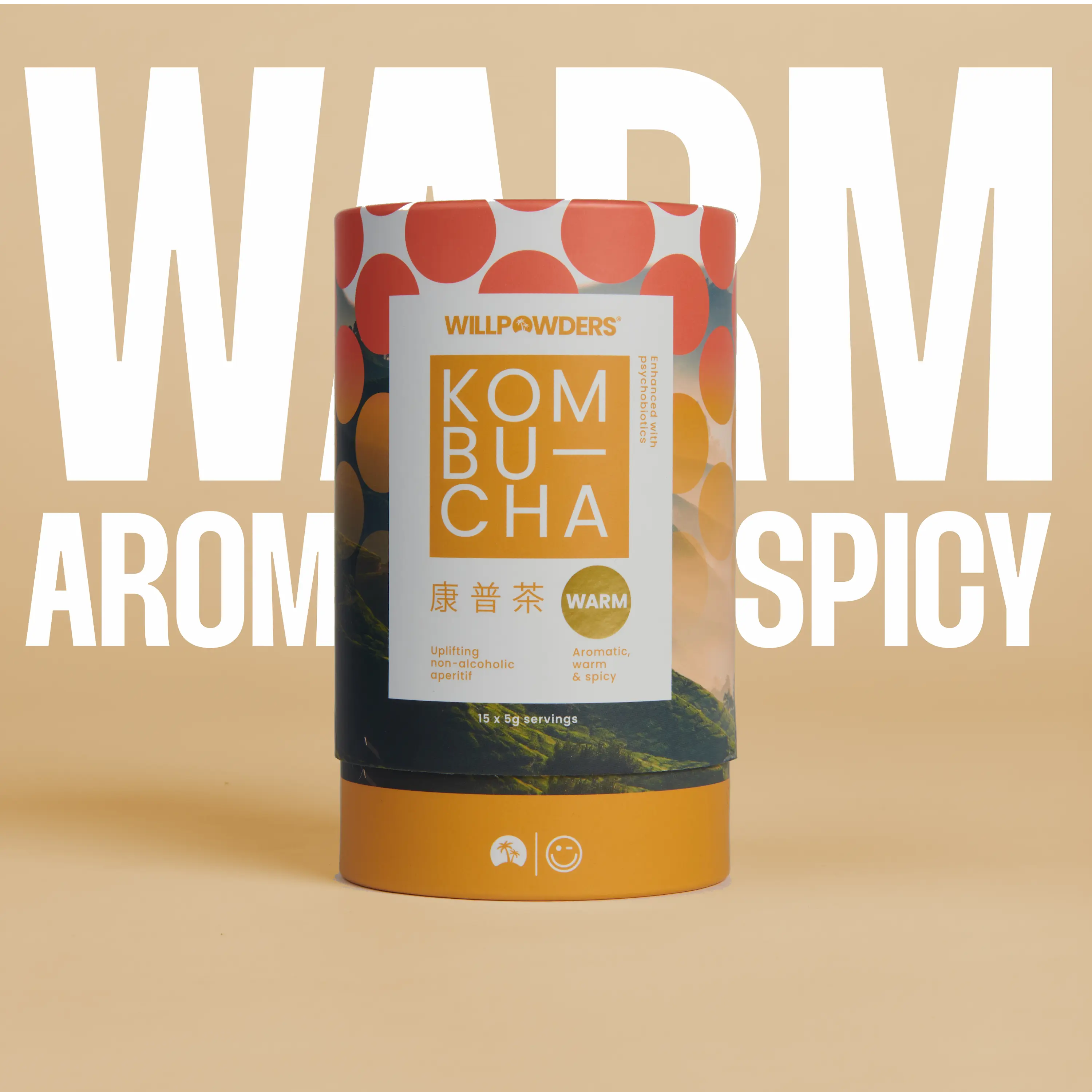 Warm Kombucha | 15x Kombucha Powder Sachets | WillPowders