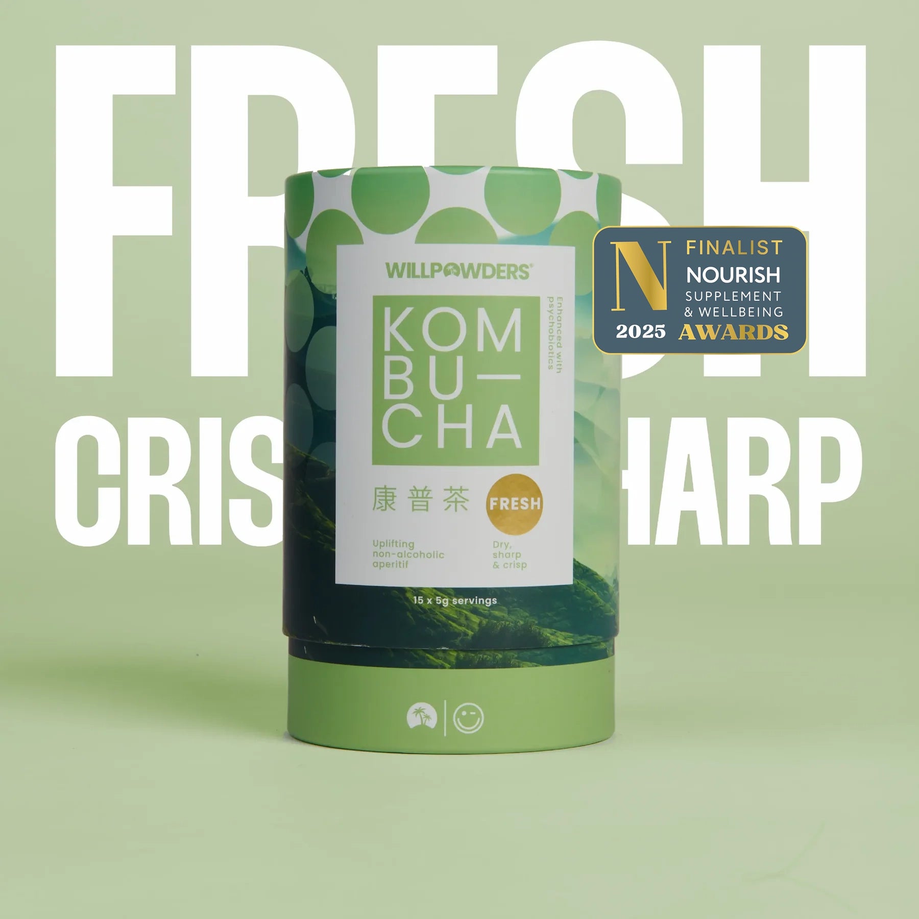 Fresh Kombucha | 15x Kombucha Powder Sachets | WillPowders