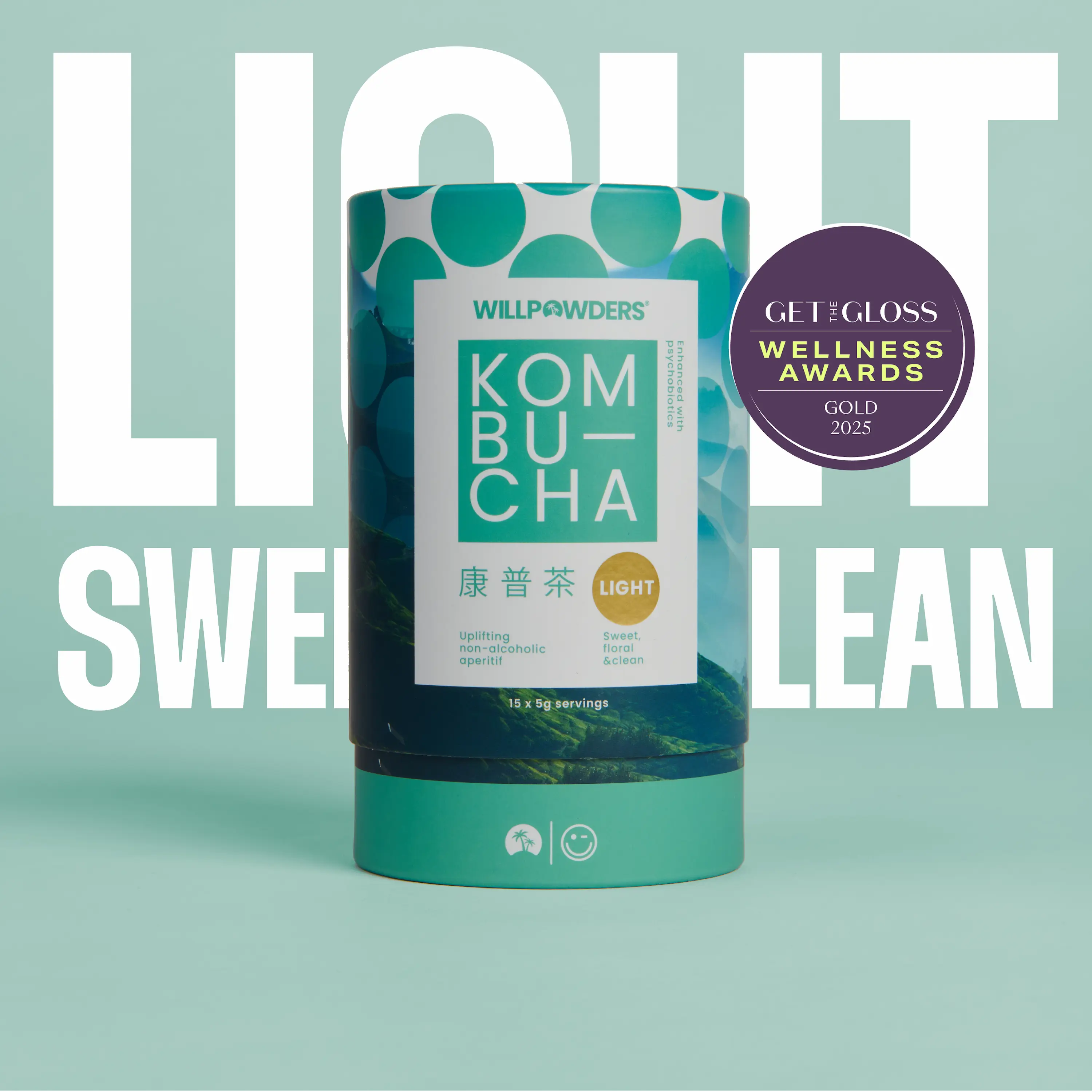 Light Kombucha | 15x Kombucha Powder Sachets | WillPowders